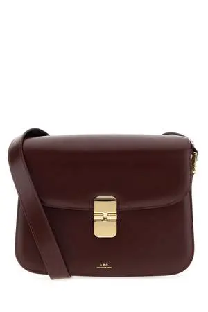 A.p.c. Grape Leather Grace Crossbody Bag - Purple