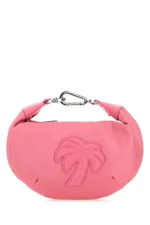 Palm Angels 20 Cm X 18 Cm X 10 Cm Palm Motif Mini Handbag With Silver-tone Hardware - Pink