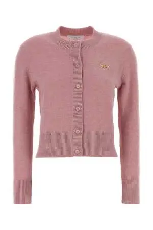 Maison Kitsuné 100% Wool Cardigan - Pink
