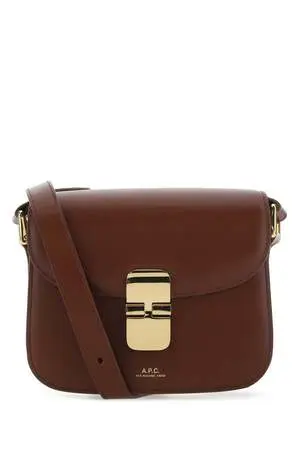 A.p.c. Leather Grace Mini Crossbody Handbag - Brown