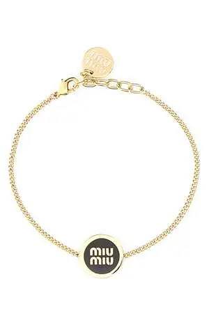 Miu Miu Miu Miu Mini Gold Metal Bracelet Gold