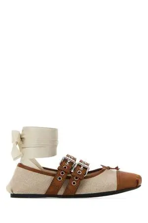 Miu Miu Canvas Ballerina Flats - Multicoloured