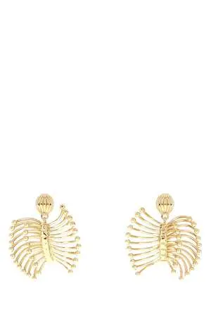 Miu Miu 5 Cm Drop Mini Metal Earrings, 3 Cm Width - Gold