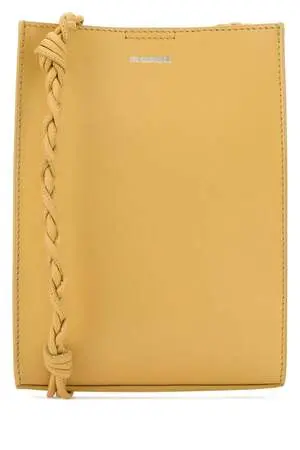JIL SANDER Jil Sander Mini Tangle Calf Leather Crossbody Handbag Yellow