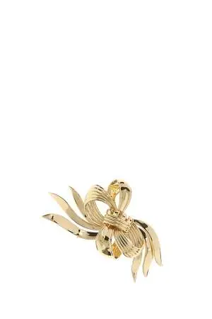 Miu Miu Metal Pin Brooch 11 X 5 Cm - Gold