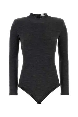 JIL SANDER Wool Bodysuit - Grey