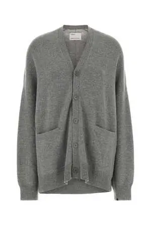 Extreme Cashmere No. 24 Oversize Stretch Cashmere-blend Cardigan - Grey