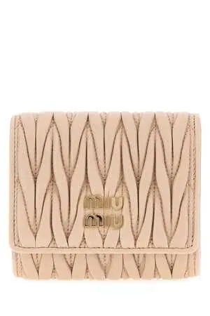 Miu Miu Leather Wallet 10.5 X 9 X 3.5 Cm - Pink