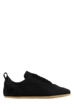 JIL SANDER Satin And Suede Lace-up Sneakers