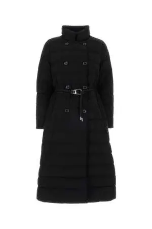 MOORER Raely Quilted Down Jacket With Belt - Black