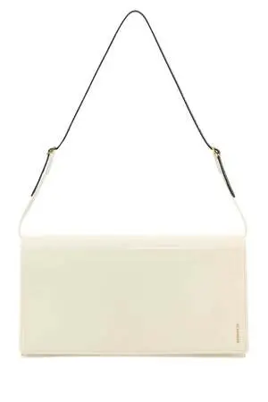 JIL SANDER Medium Shoulder Handbag With Gold-tone Hardware - White