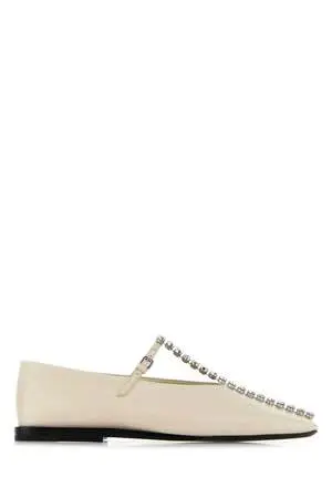 JIL SANDER Jil Sander Ivory Leather Ballerinas White