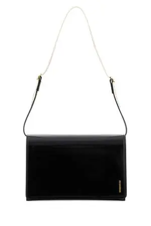 JIL SANDER Mini Leather Small File Shoulder Handbag 21cm - Black