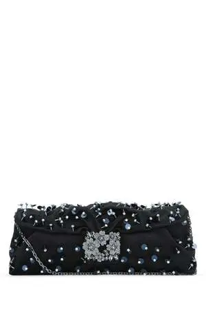 ROGER VIVIER Embellished Sequin Clutch With Floral Motif