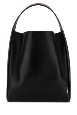 JIL SANDER Pivot Bucket Handbag Ovine Leather - Black