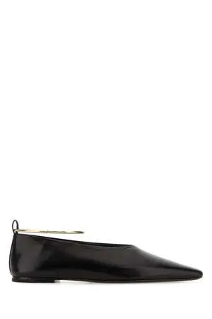 JIL SANDER Ovine Leather Ballerina Flats - Black