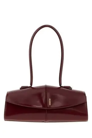 JIL SANDER Tiziano Leather Shoulder Handbag, 30 Cm - Red
