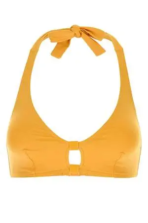 ERES Stretch Nylon Halterneck Bikini Top - Yellow