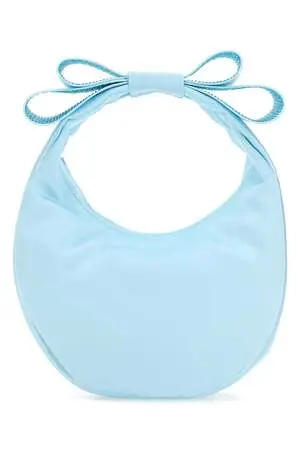 Mach & Mach Small Cadeau Satin Handbag With Silver-tone Hardware - Light Blue