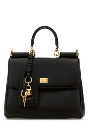 Dolce & Gabbana Dolce-style Leather My Sicily Handbag 21 X 19 X 14 Cm - Black