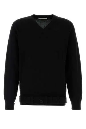 Random Identities V-neck Merino Wool & Cashmere Knit Sweater