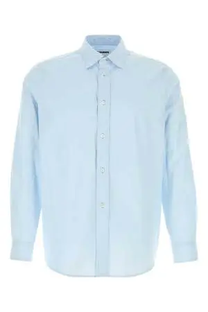 JIL SANDER Poplin Shirt In 100% Cotton - Light Blue