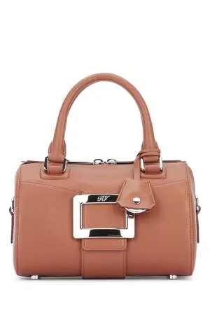 ROGER VIVIER Belle Vivier Bowling Mini Bow Bag - Cognacscuro