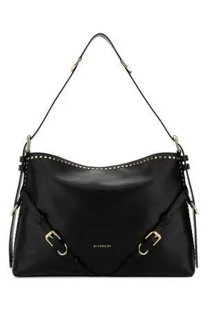 Givenchy Medium Leather Shopping Handbag With Adjustable Shoulder Strap - Black