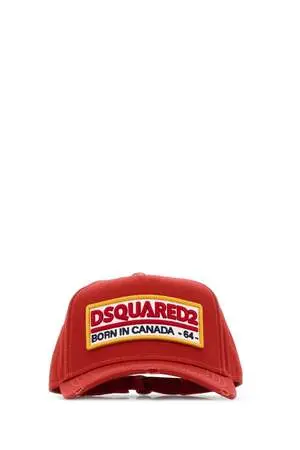 Dsquared2 Cotton Baseball Cap - Red
