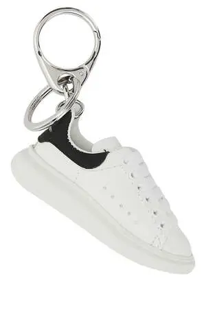 Alexander McQueen Mini Leather Key Ring 3.5 Cm X 15 Cm X 4.5 Cm - White