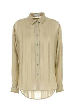 Women's Khaki Silk Shirts