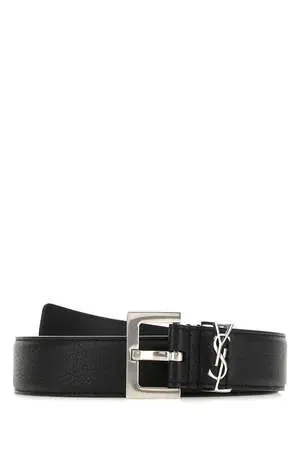 Saint Laurent Leather Belt For - Nero