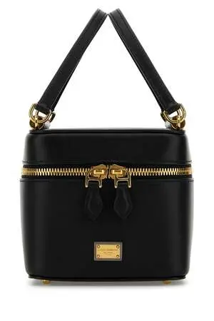 Dolce & Gabbana Sicily Cube Mini Leather Handbag 12.5 Cm X 11 Cm X 12.5 Cm - Black