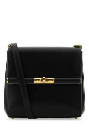 Dolce & Gabbana Marlene Leather Crossbody Handbag 18x16x8 Cm With Adjustable Strap - Black