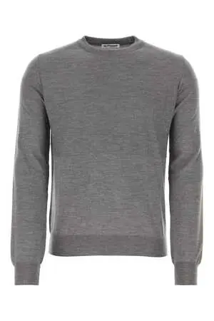 JIL SANDER Virgin Wool Crewneck Sweater For - Grey