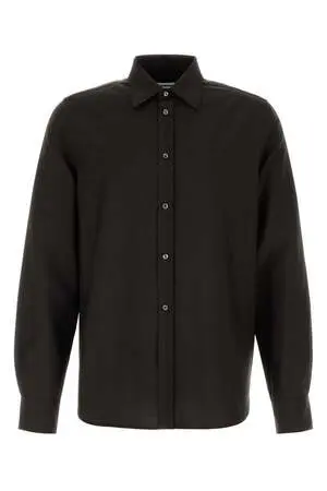 JIL SANDER Wool-mohair Blend Shirt - Brown