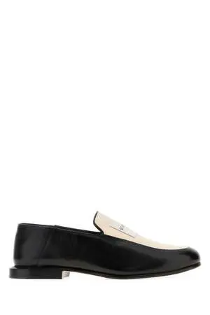 Givenchy Leather And Canvas Label Loafers - Multicoloured