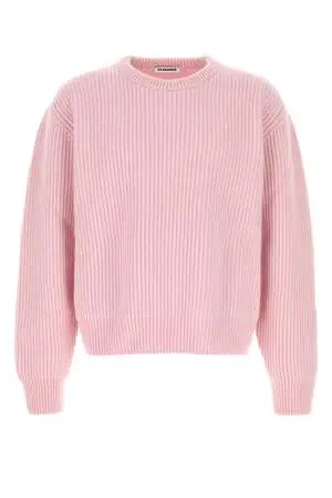 JIL SANDER 100% Wool Knit Sweater - Pink