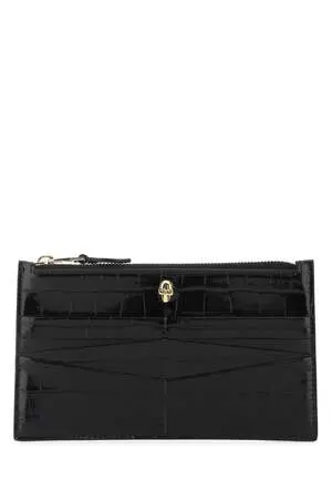 Alexander McQueen Leather Pouch Handbag - Black