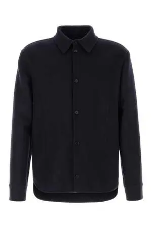 JIL SANDER 100% Wool Shirt - Blue