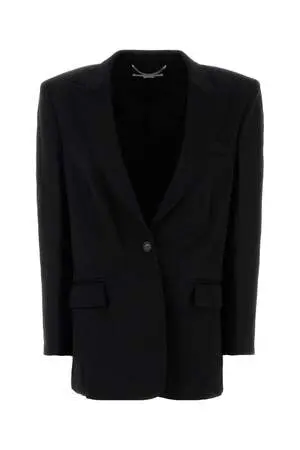 Stella McCartney Wool Blazer With Soft Lining Details - Black