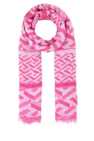 Versace Modal Blend Scarf 140 X 140 Cm - Printed