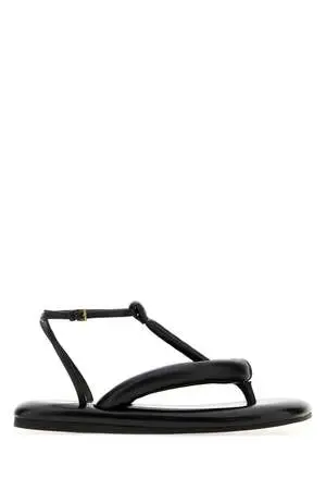 Givenchy Boudoir Leather Thong Sandals - Black