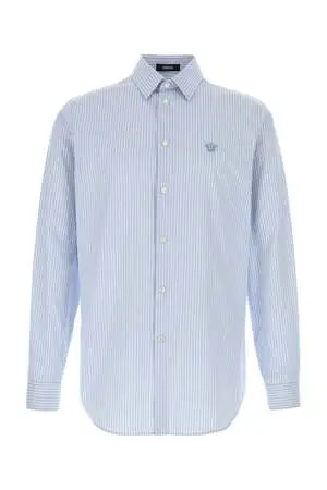 Versace Embroidered Poplin Shirt For - Stripped