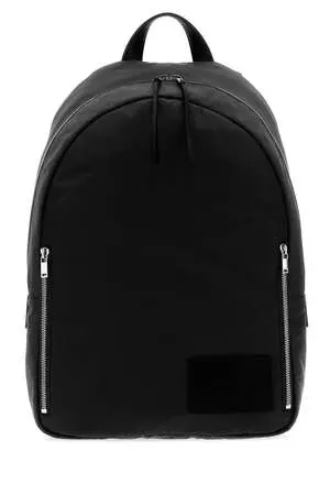 JIL SANDER Urban Fabric Backpack With Silver Metal Hardware, 30 X 45 X 12 Cm - Black