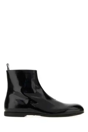 JIL SANDER Leather Ankle Boots
