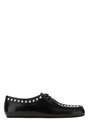 JIL SANDER Leather Lace-up Shoes - Black