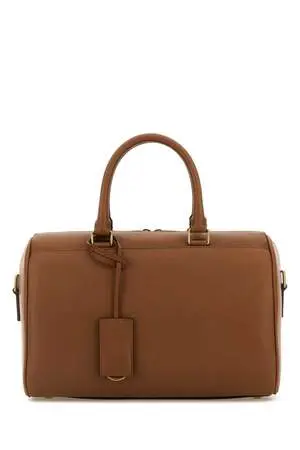 Saint Laurent Leather Handbag 31 Cm X 24 Cm X 17 Cm With Antiqued Golden Hardware - Camel