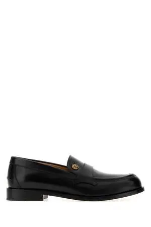 Versace Calf Leather Loafers With Medusa Emblem