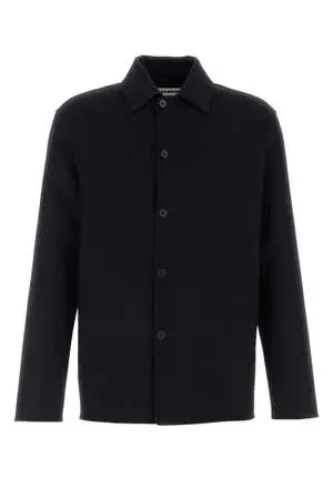 JIL SANDER Virgin Wool & Cashmere Shirt - Blue